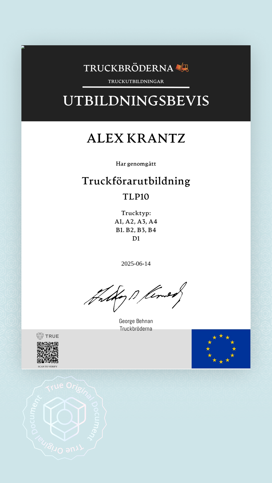 Truckbröderna - Licens utfärdat till Alex Krantz av Truckbröderna. Ett ...