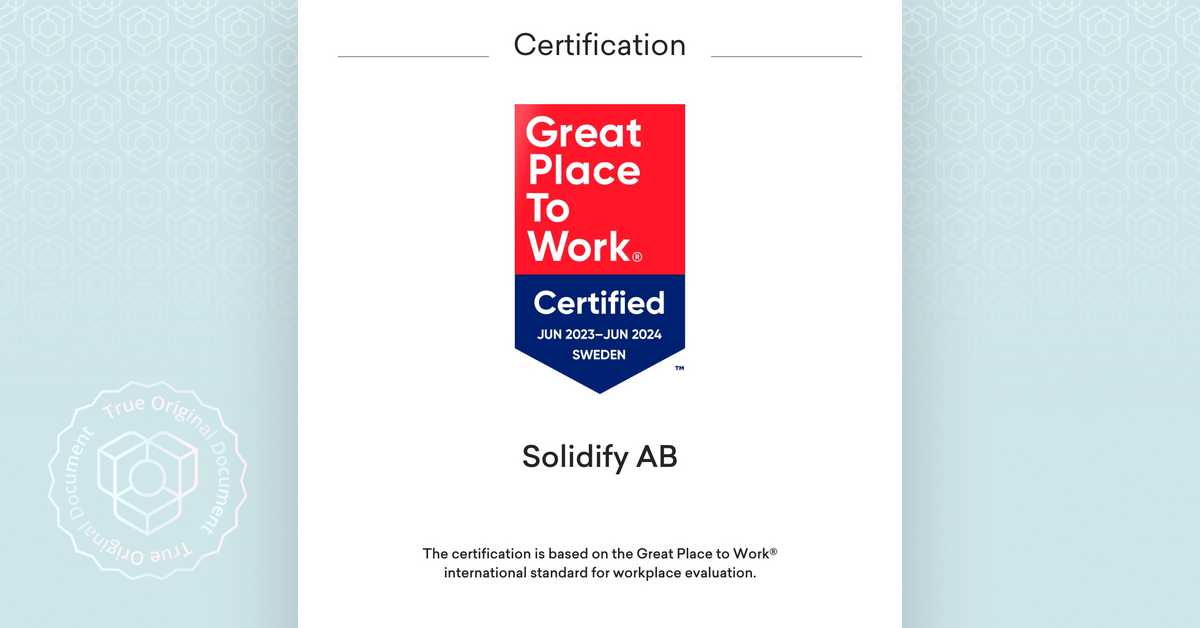 Great Place to Work Institute Sverige AB - Certifikat utfärdat till ...